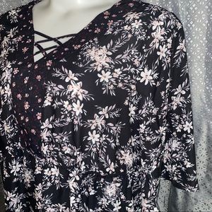 Grayson Threads | Tops | Grayson Threads Floral Flare Sleeve Tunicdress ...